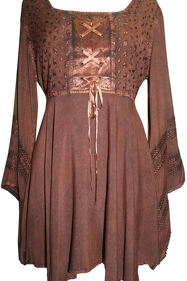 11 B Gypsy Medieval Stylish Bohemian Flare Corset Tunic – Agan Traders