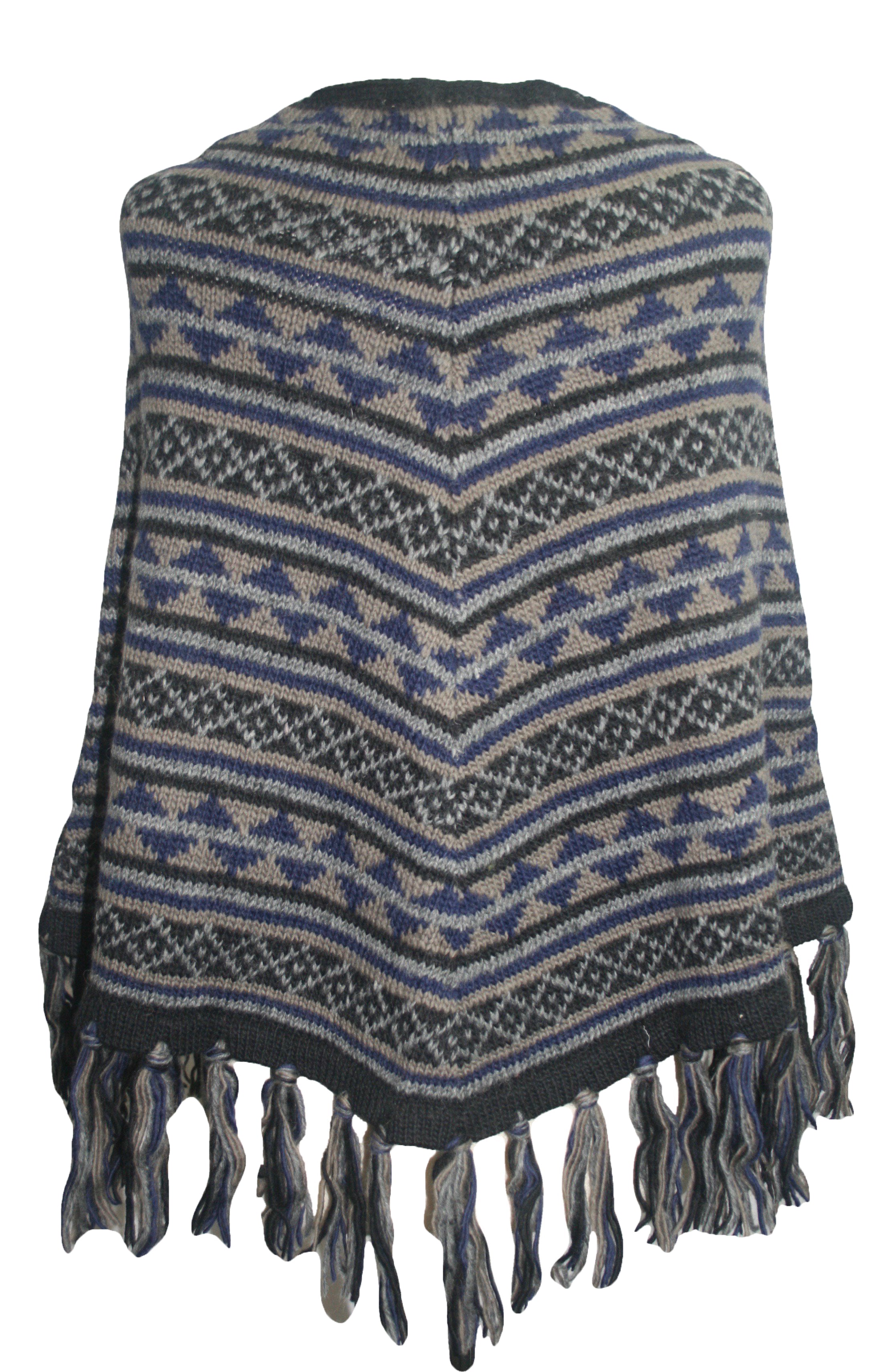 PN 100 Himalayan Soft Lambs Wool Hand Knitted Poncho – Agan Traders