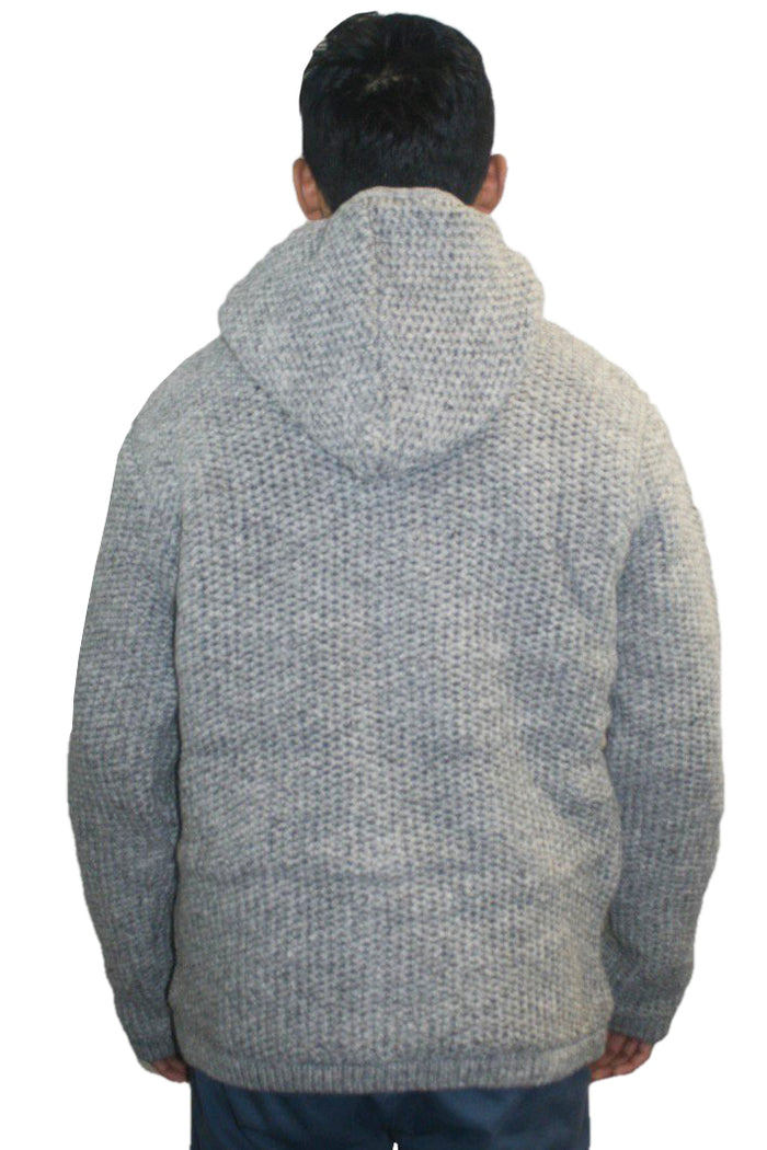 UF 5 Himalayan Unisex Lamb's Wool Warm Fleece Hoodie Sweater Coat Jack ...